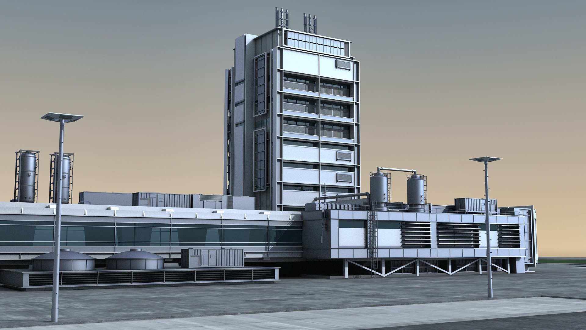 3D city building structure model - TurboSquid 1686047