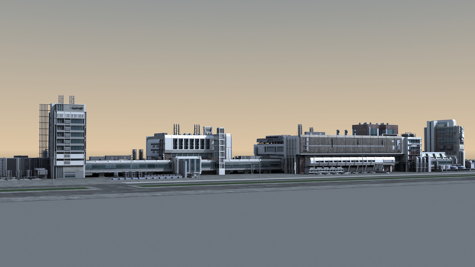 3D city building structure model - TurboSquid 1686047