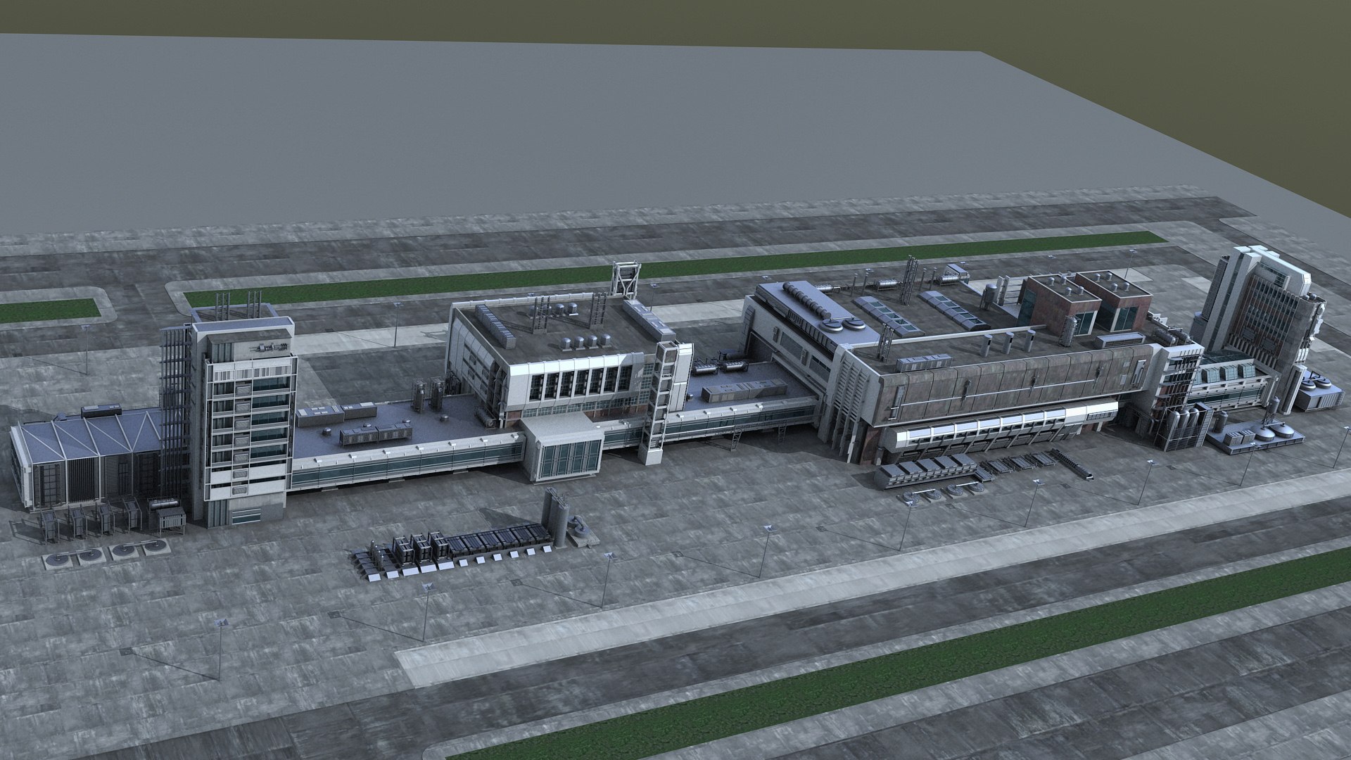 3D city building structure model - TurboSquid 1686047