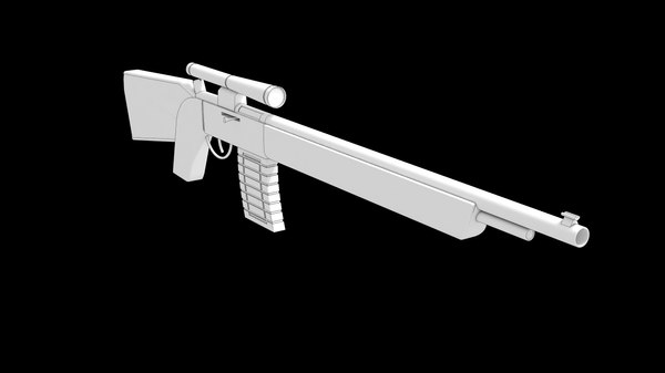 rifle shotgun weapon 3d max