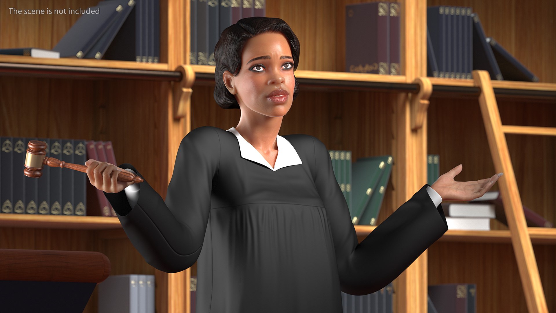 Light Skin Judge Woman Female Model - TurboSquid 1661271