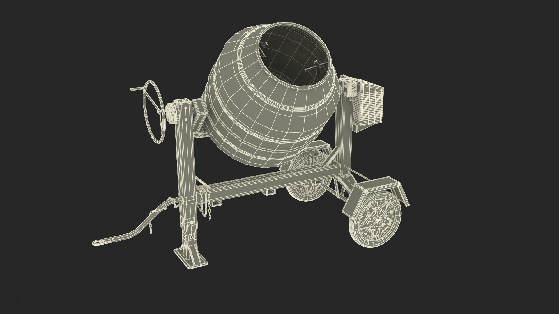 Portable Cement Mixing Machine 3D Model - TurboSquid 2139733