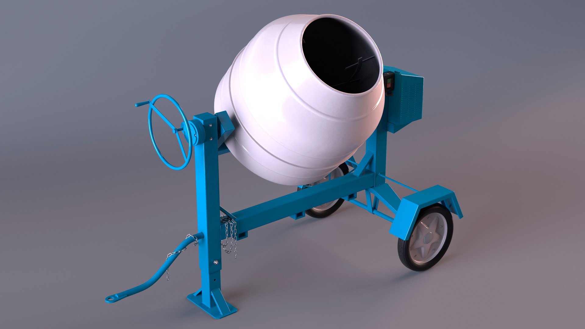 Portable Cement Mixing Machine 3D Model - TurboSquid 2139733