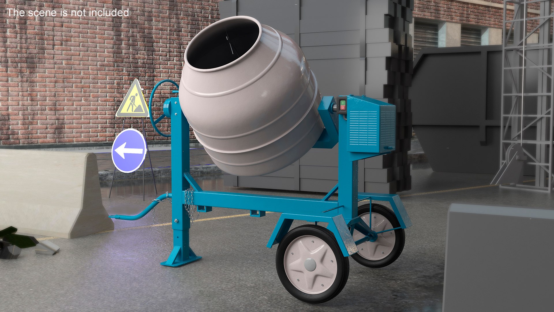 Portable Cement Mixing Machine 3D Model - TurboSquid 2139733