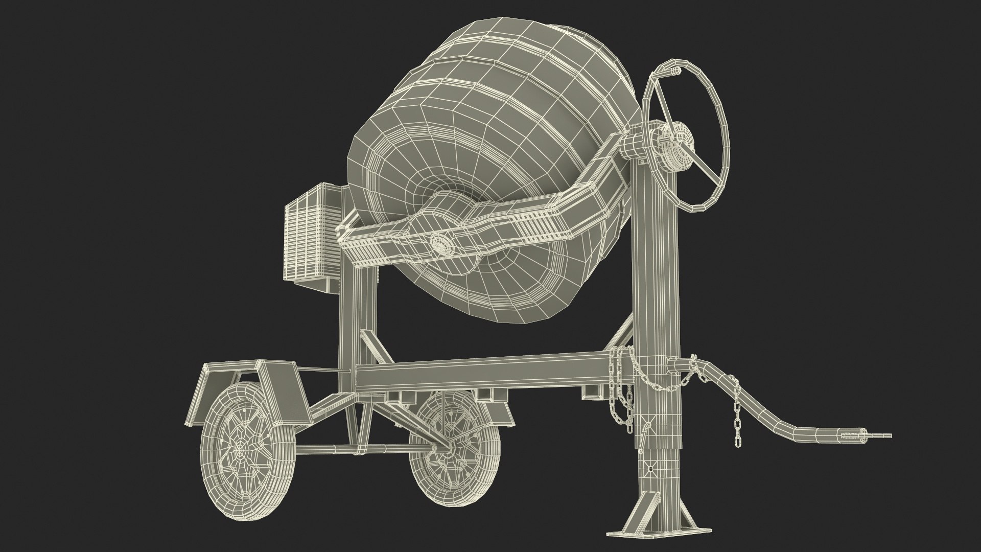 Portable Cement Mixing Machine 3D model - TurboSquid 2139733