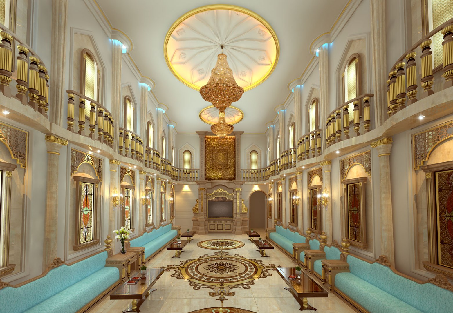 3D Islamic Sitting Hall Complete Model - TurboSquid 1344023