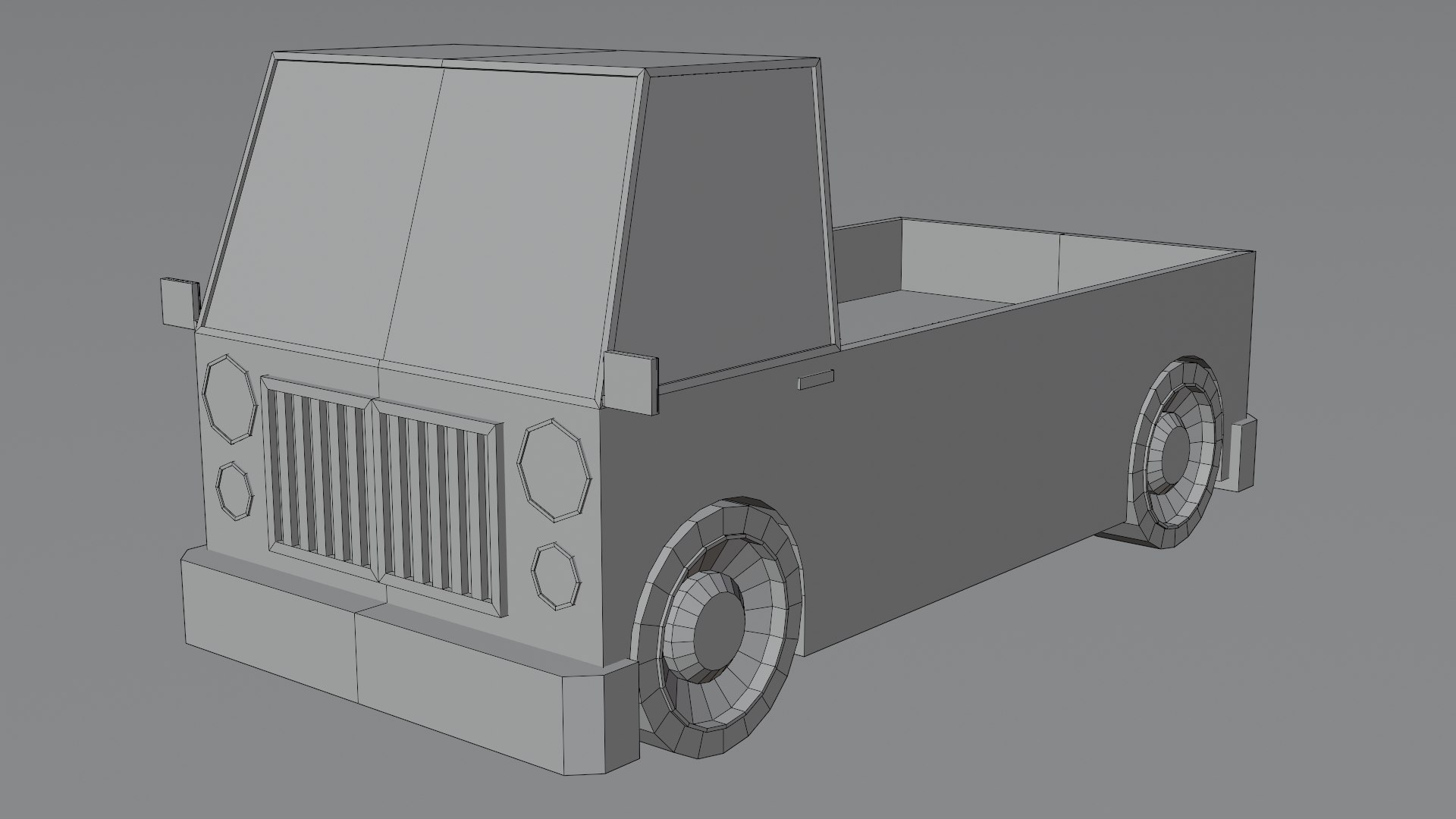 3D Model LOW-POLY PICK UPCARSTWENTY - TurboSquid 2370475