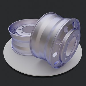 3D Model A Wheel With A Futuristic Disk Low-poly - TurboSquid 1799675