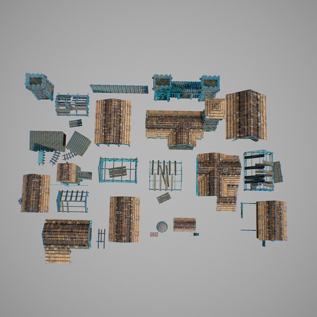 3D Model Medieval Village Buildings - TurboSquid 1261392