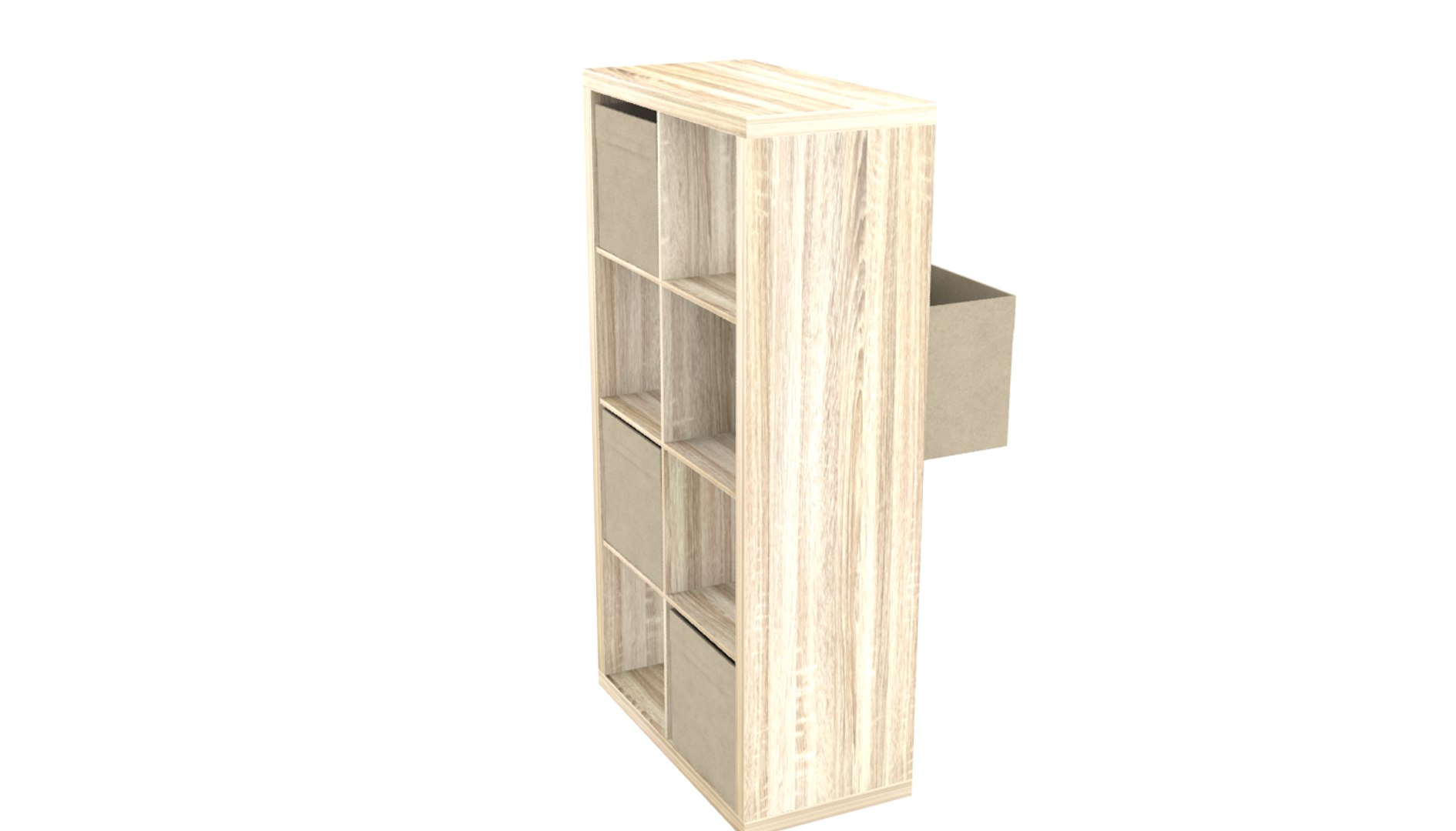 3D 2x4 Bookshelf Storage Boxes - TurboSquid 1415688