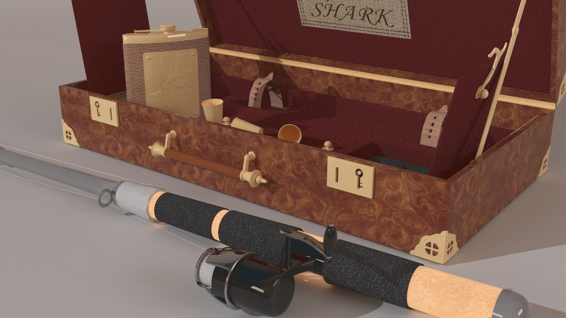 Souvenir gift set for fishing 3D model - TurboSquid 2106566