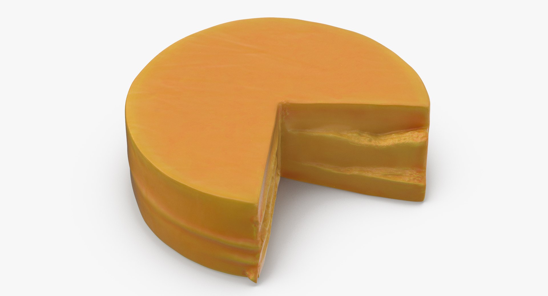 3D Model Cheddar Cheese Wheel Cut - TurboSquid 1167909