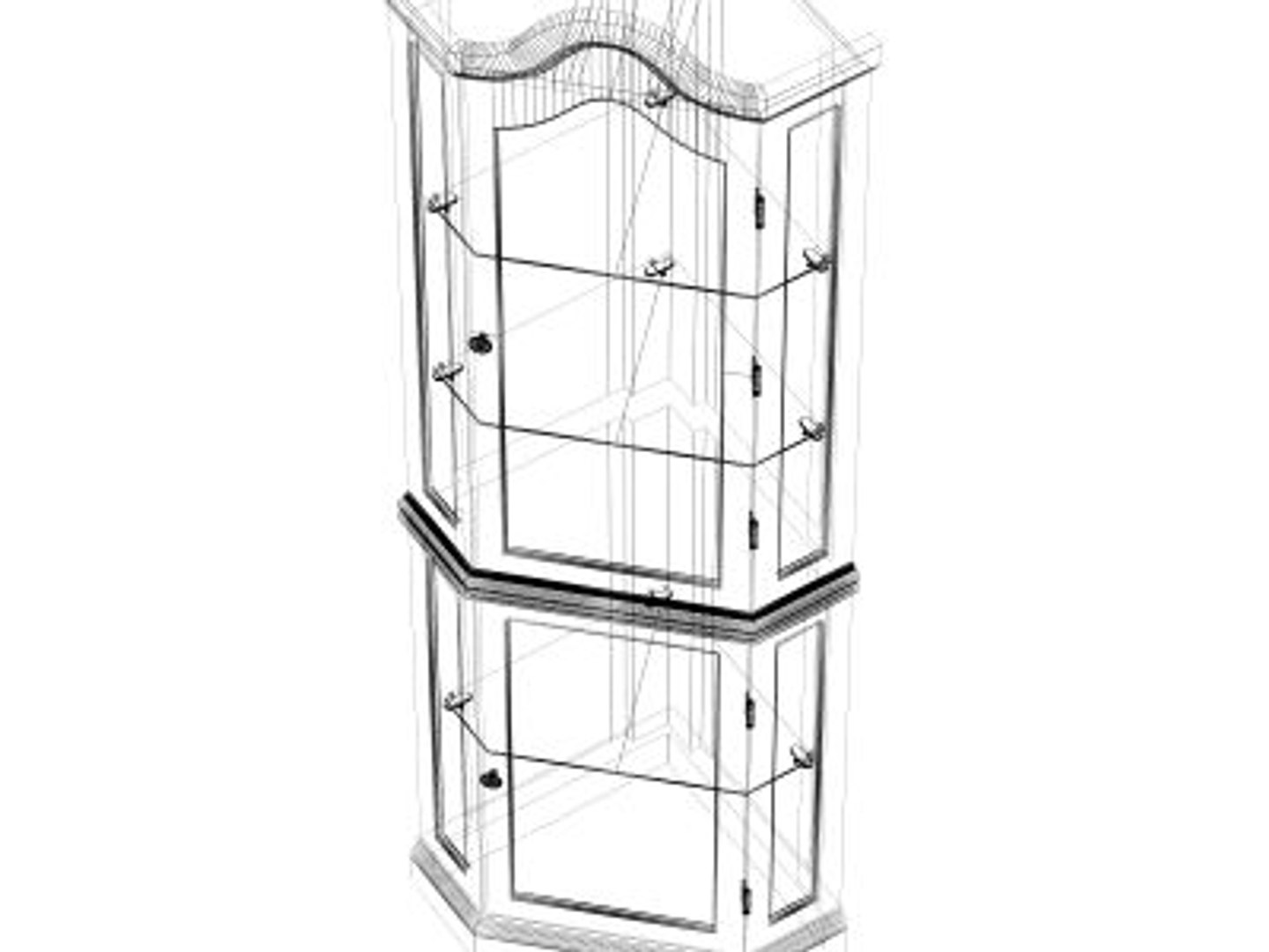 3d Model Curio Cabinet