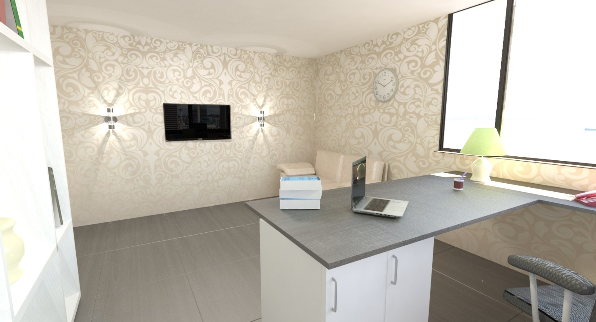 Office Modern Simple 3D Model - TurboSquid 1268670