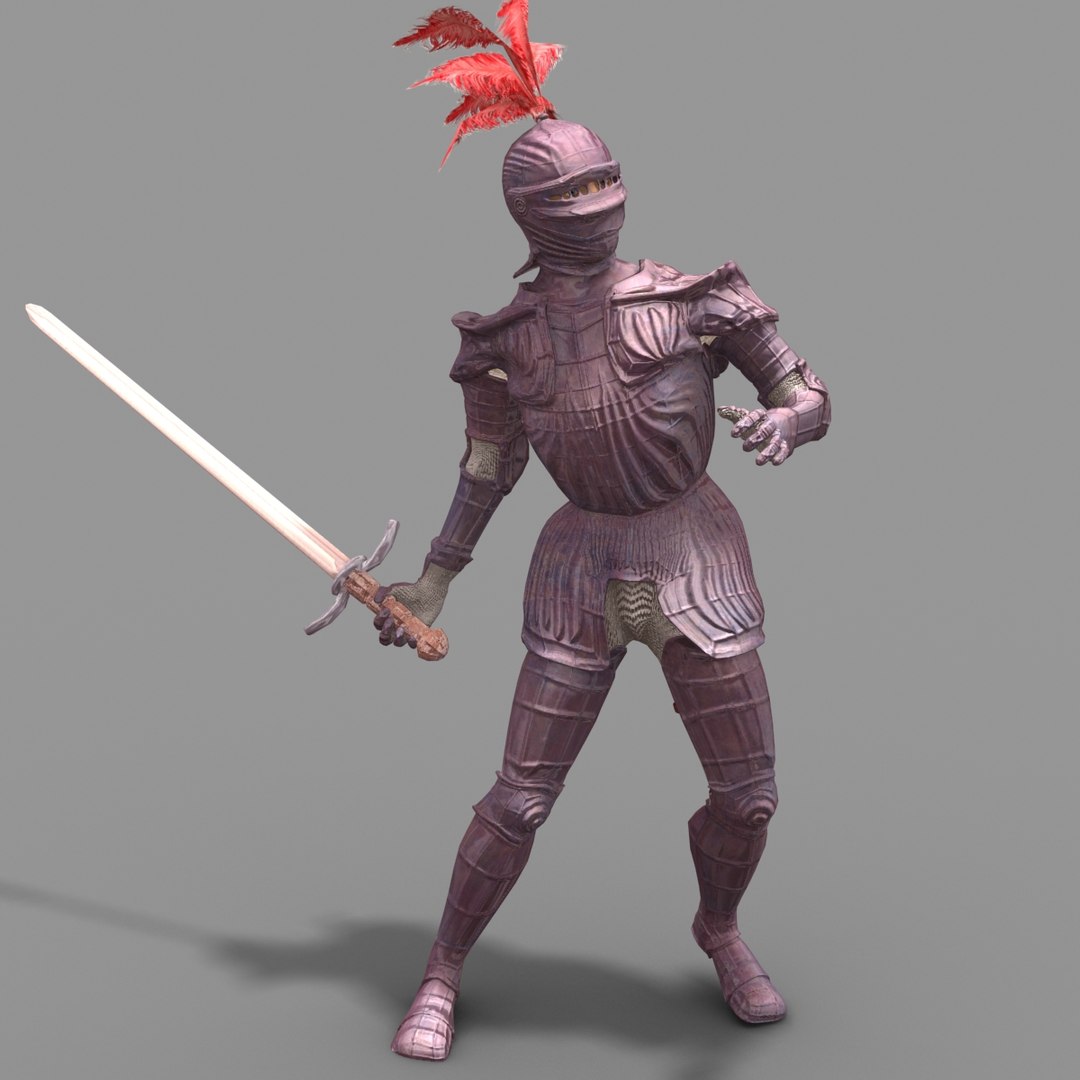 3d games purple knight model