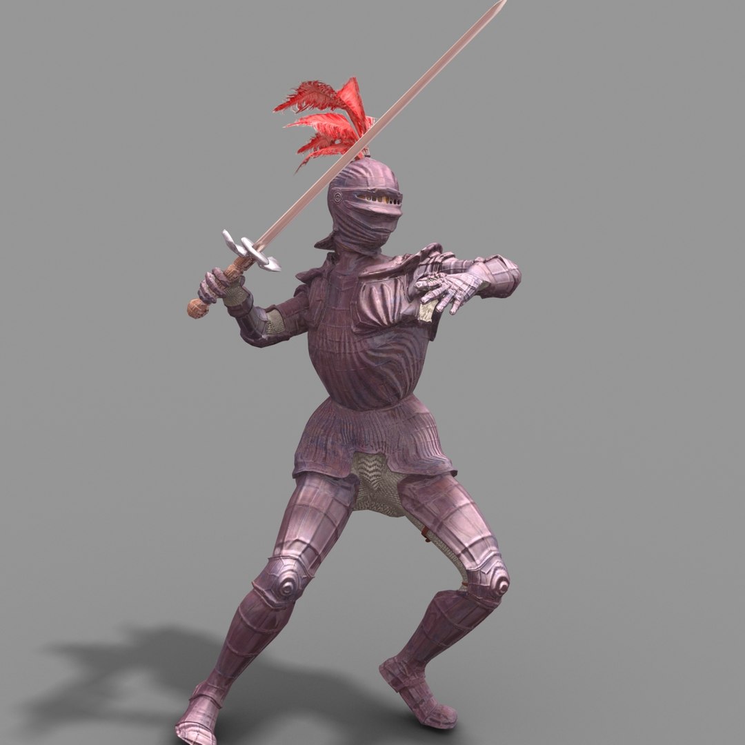 3d games purple knight model