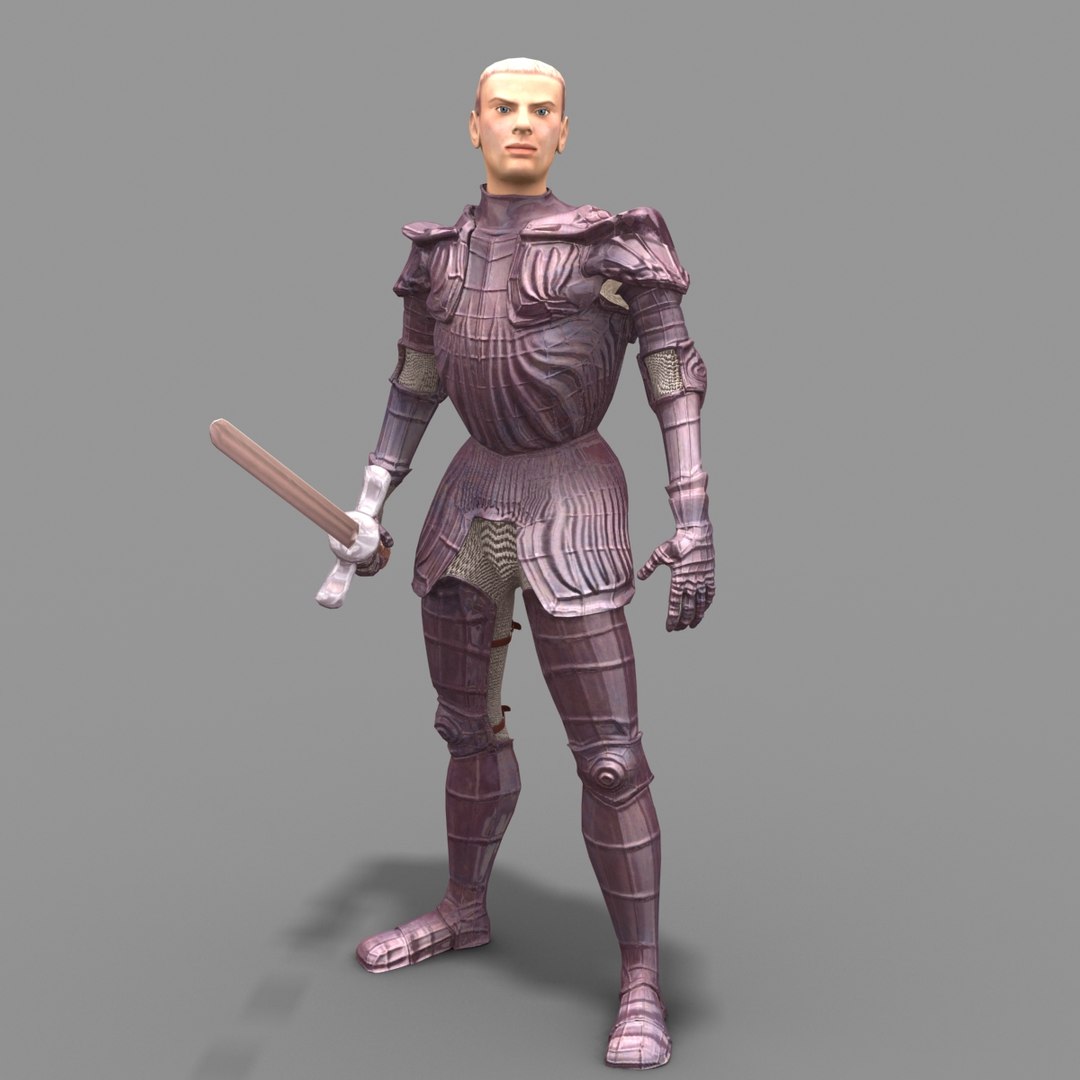 3d games purple knight model