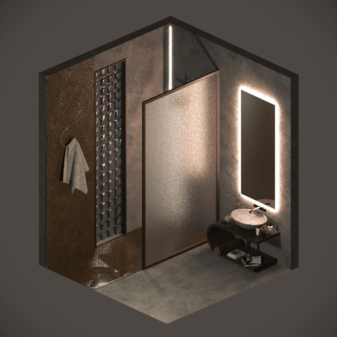 3D Model Interior Bathroom - TurboSquid 2085316