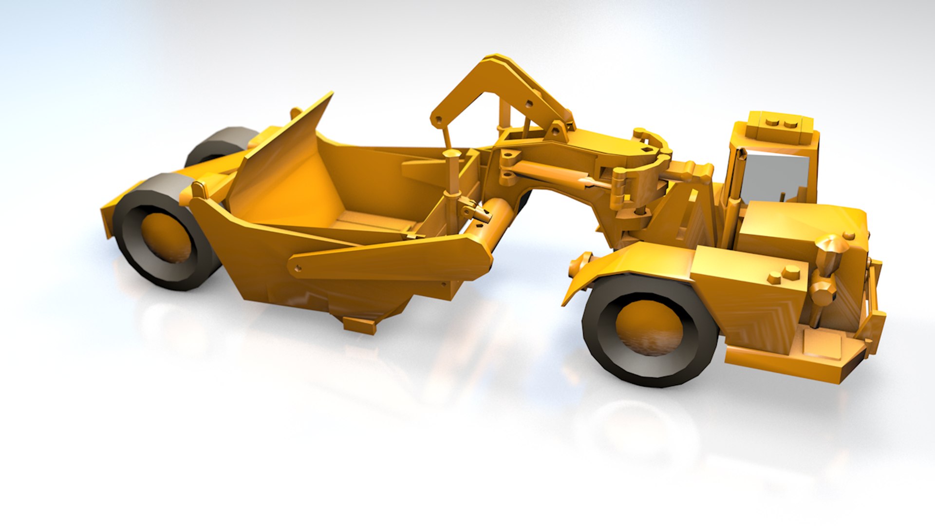 Tractor Scraper Generic Model - TurboSquid 1409997