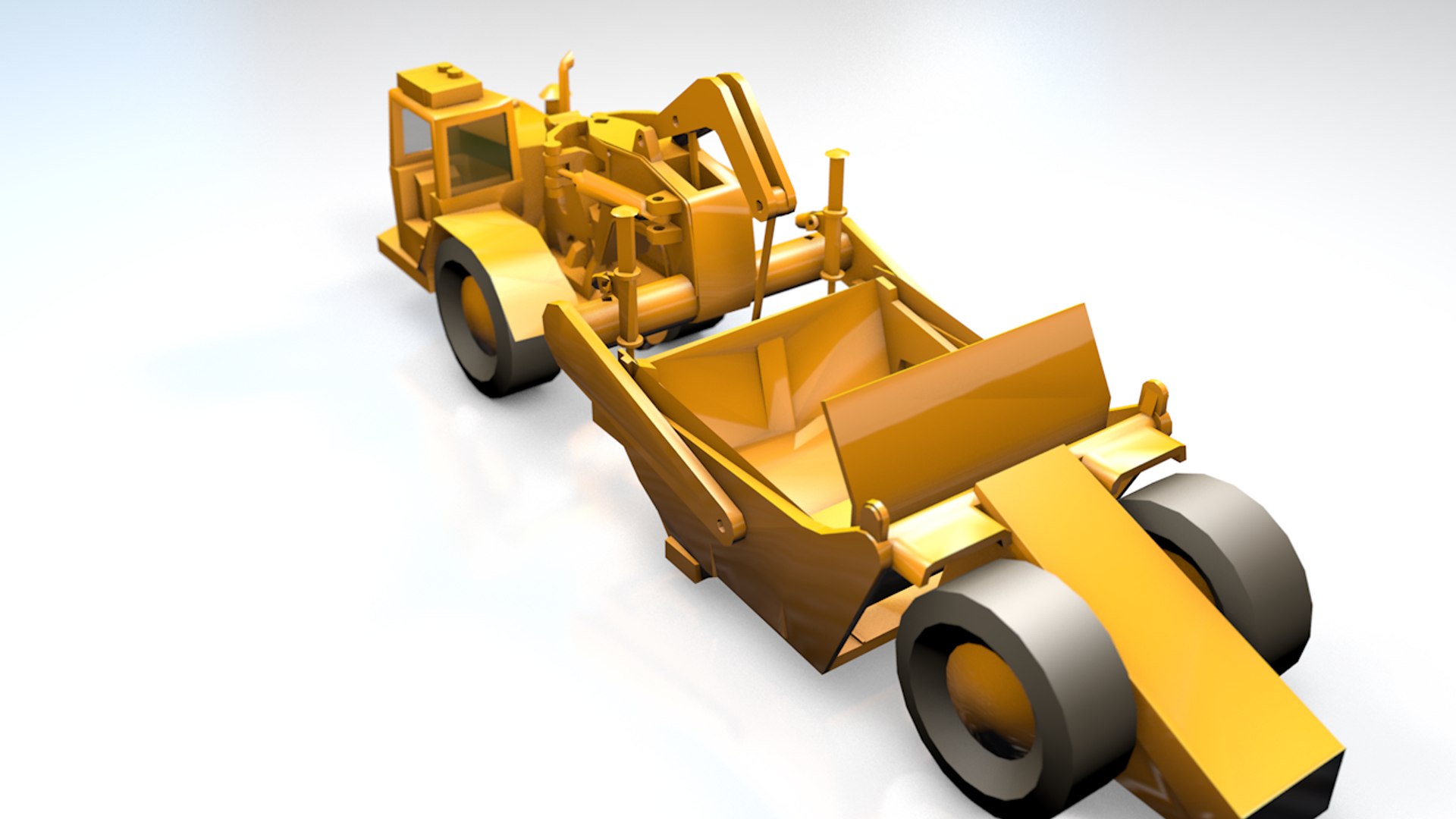 Tractor Scraper Generic Model - TurboSquid 1409997