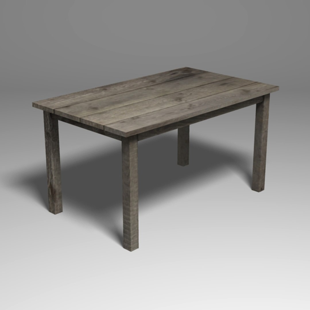 Wooden Table 3d Model