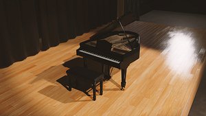 Download 3D Grand Piano Blender Models - TurboSquid