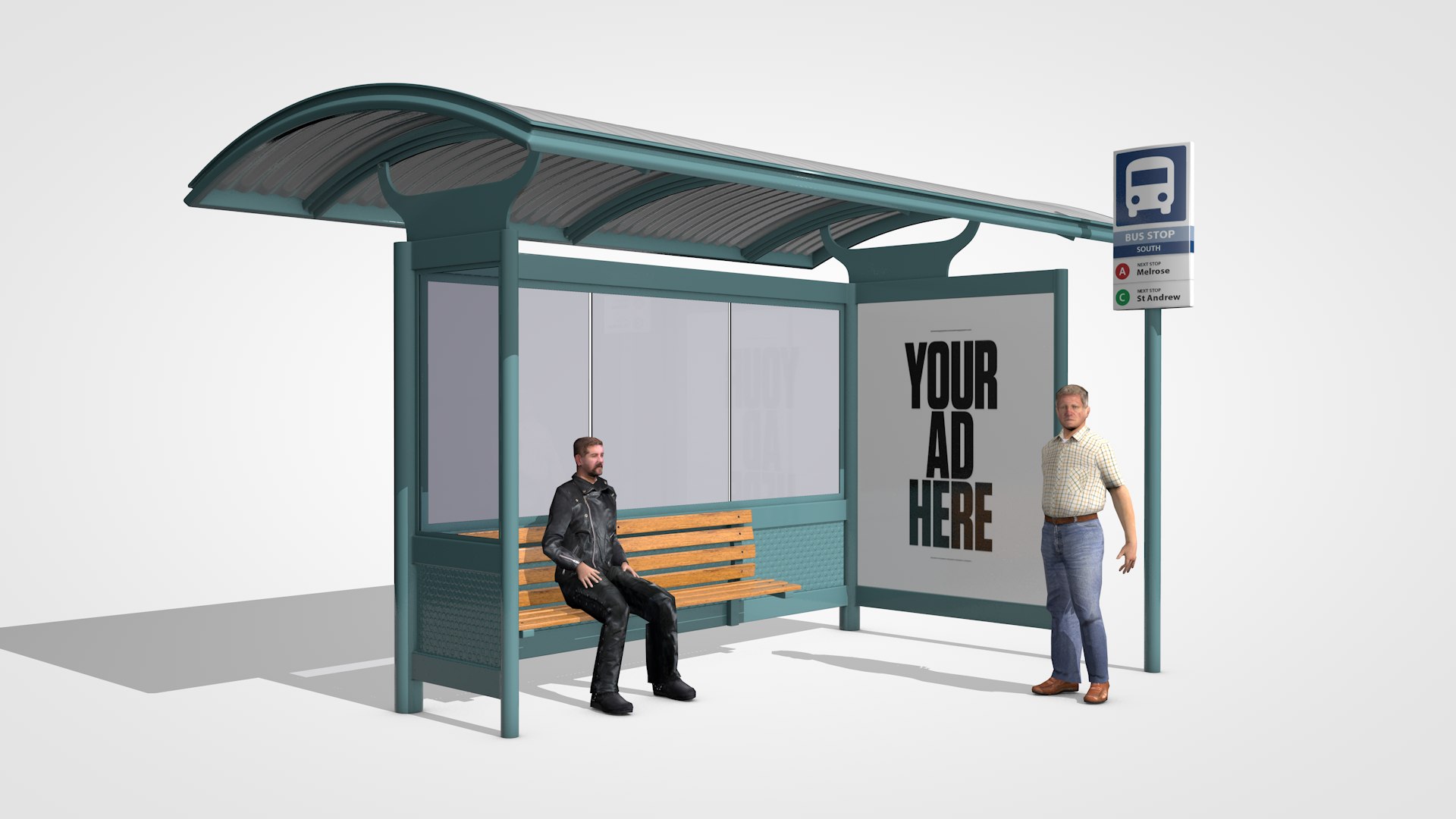 Bus Stop 3D Model - TurboSquid 1734465