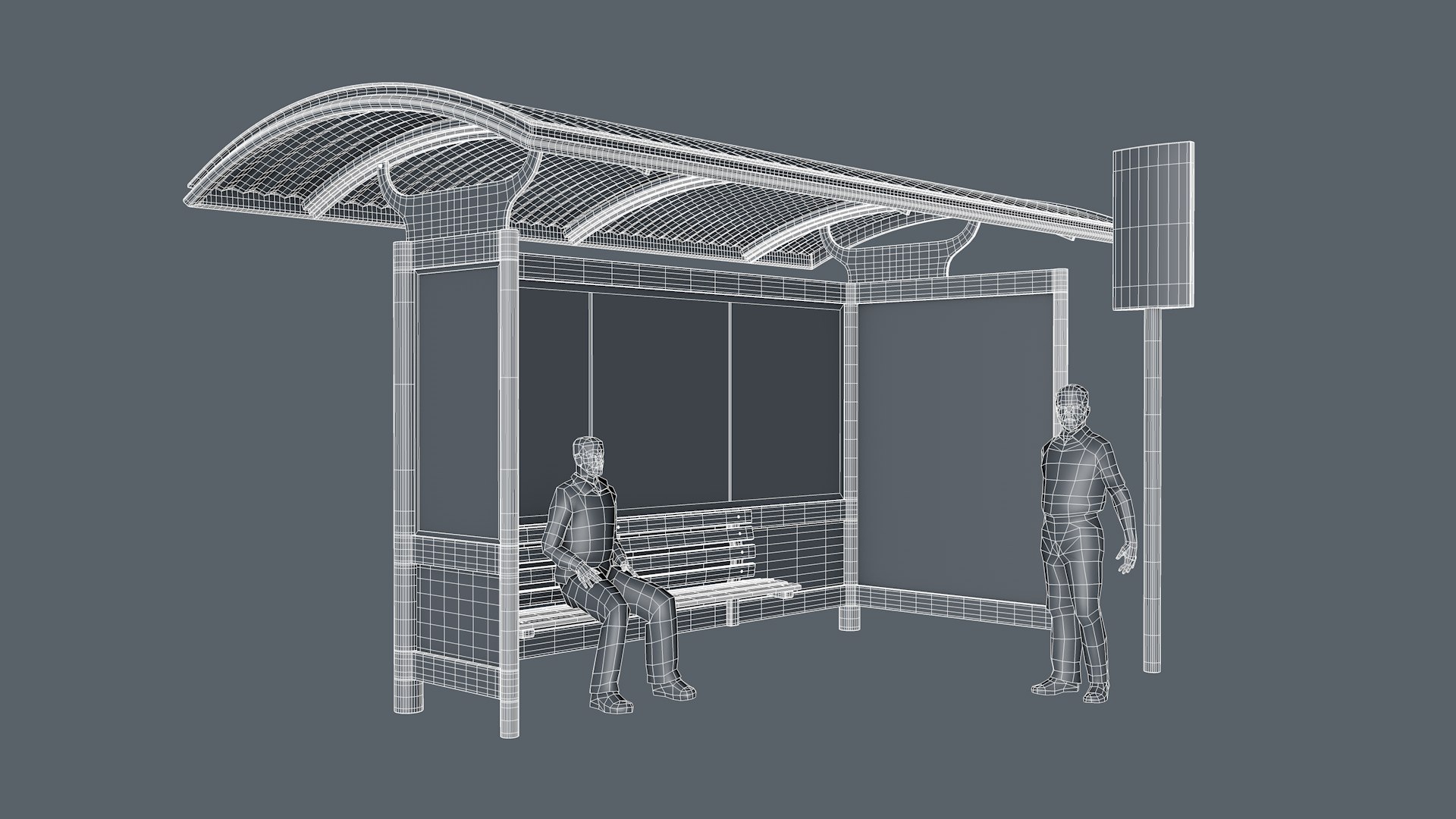 Bus Stop 3D Model - TurboSquid 1734465