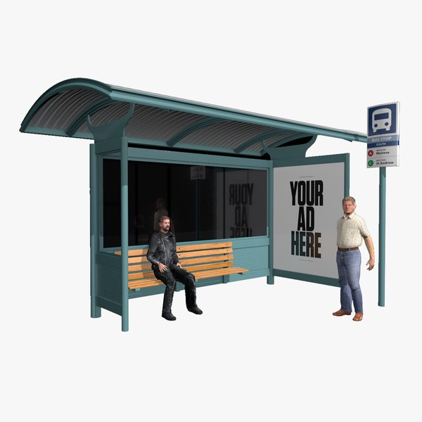 Bus Stop 3D model - TurboSquid 1734465
