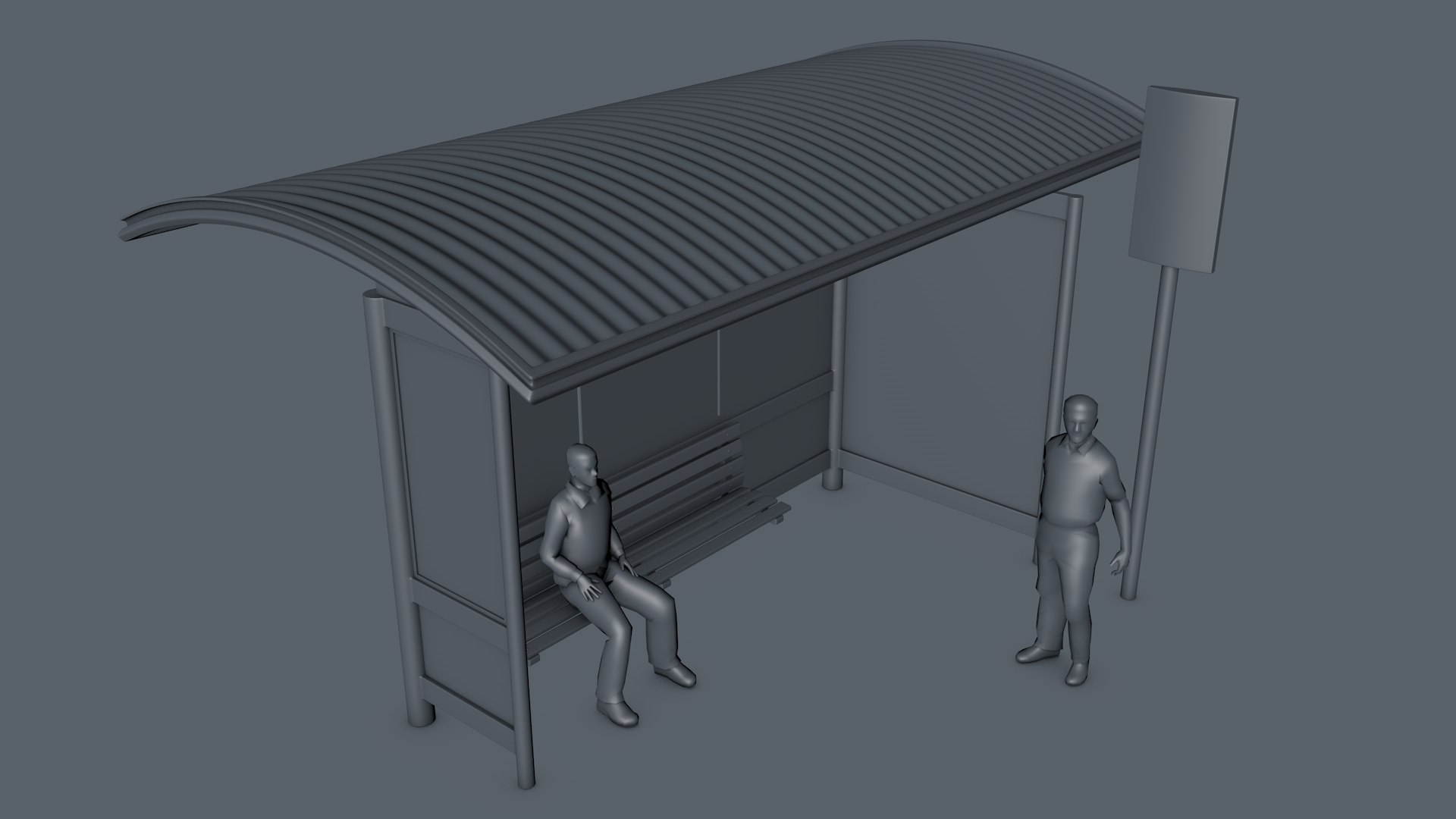 Bus Stop 3D Model - TurboSquid 1734465
