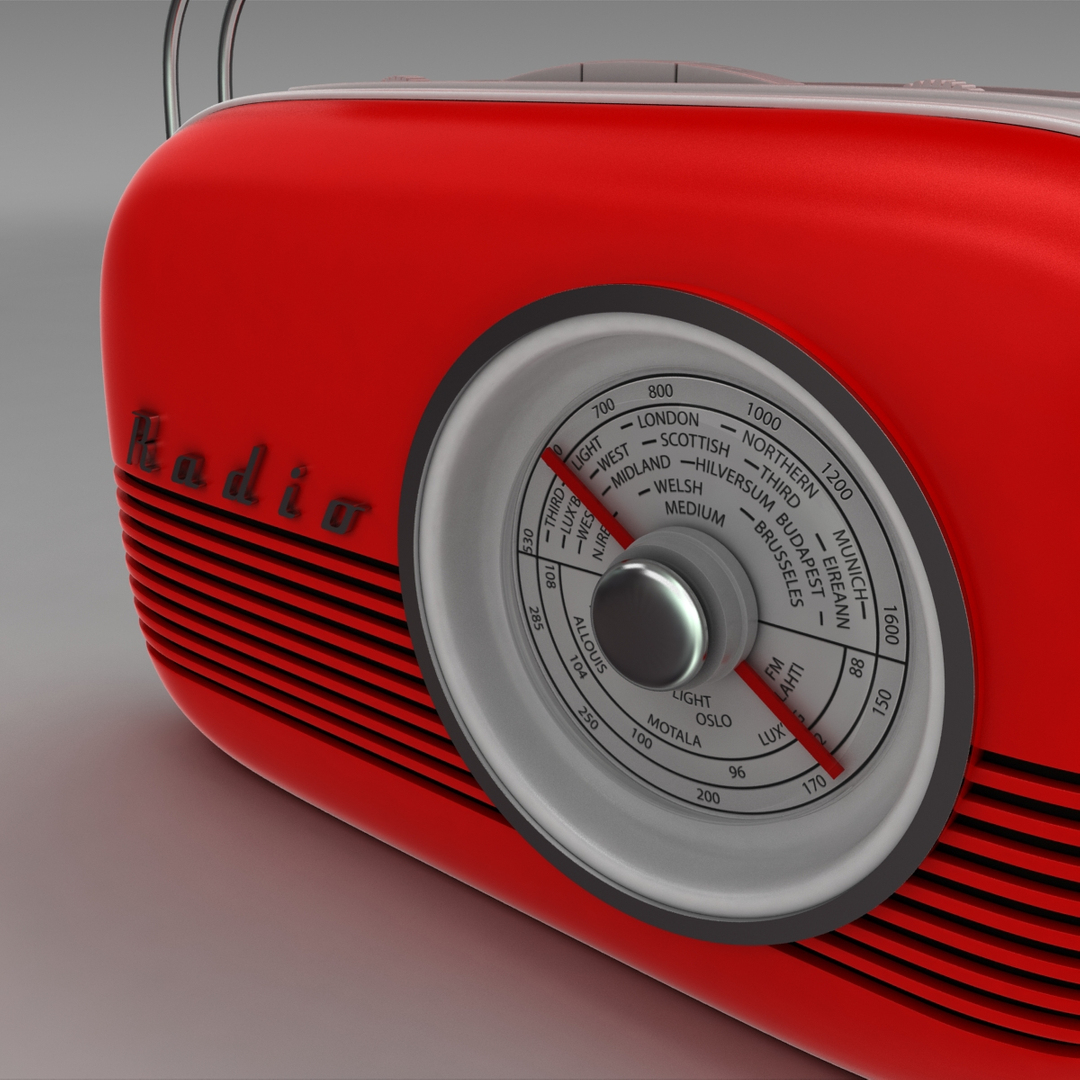 3d model retro radio