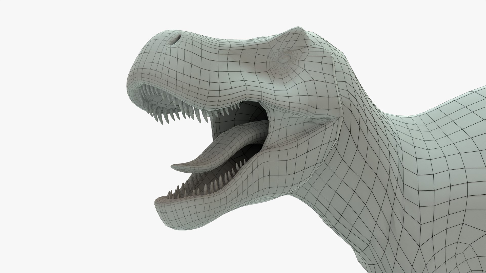 Tyrannosaurus Rex Rigged Basemesh 3D model - TurboSquid 2064492