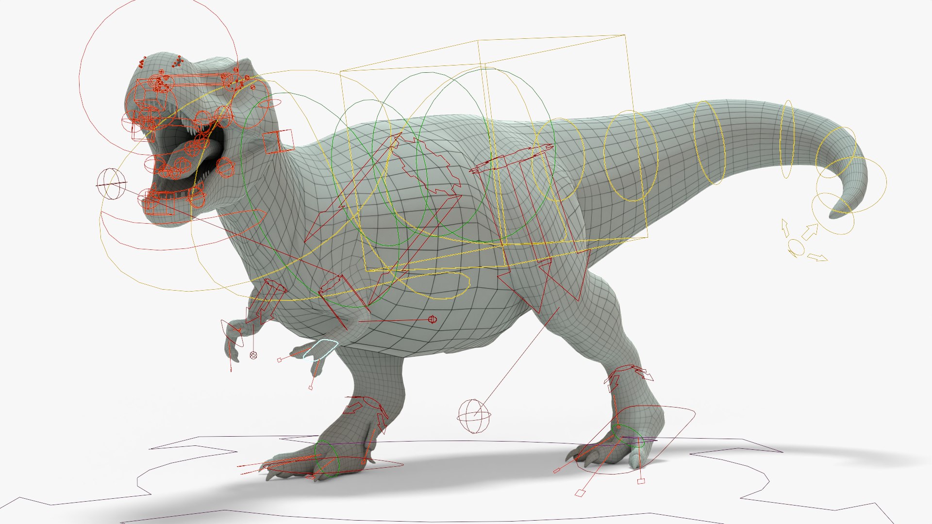 Tyrannosaurus Rex Rigged Basemesh 3D model - TurboSquid 2064492