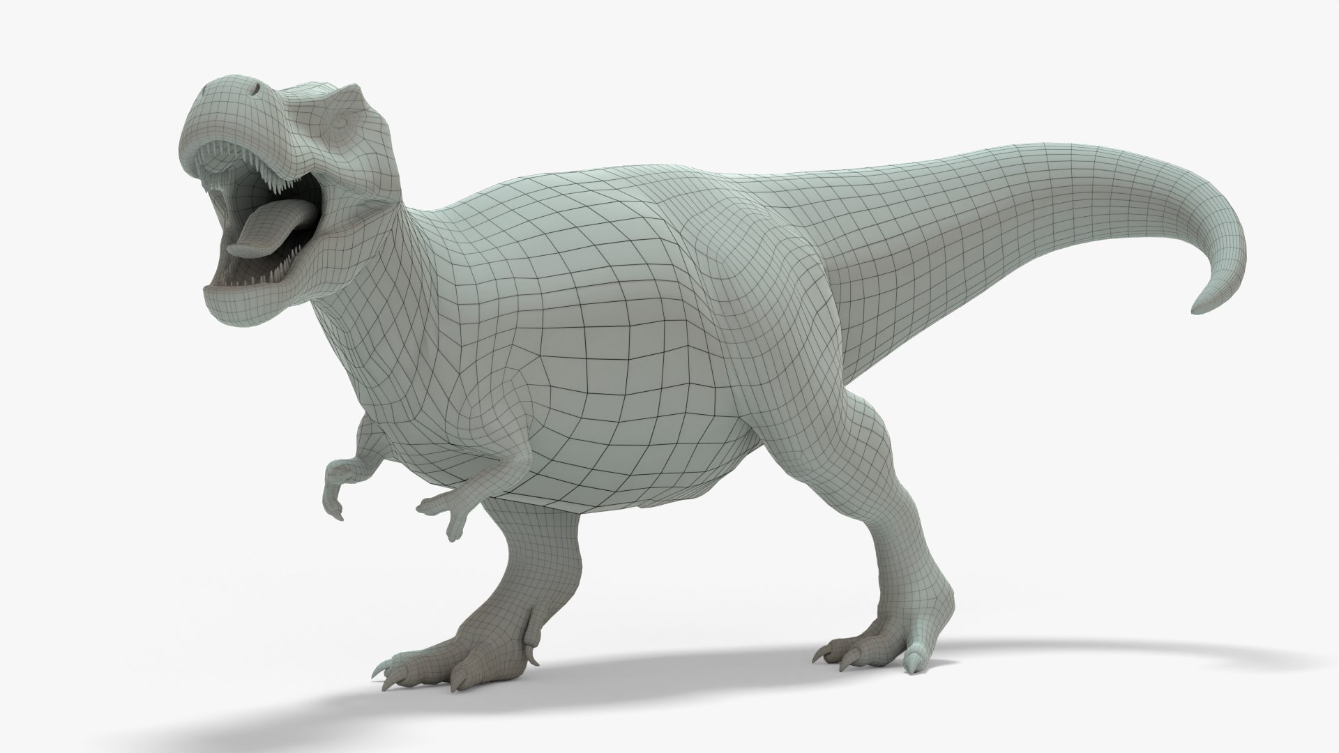 Tyrannosaurus Rex Rigged Basemesh 3D model - TurboSquid 2064492