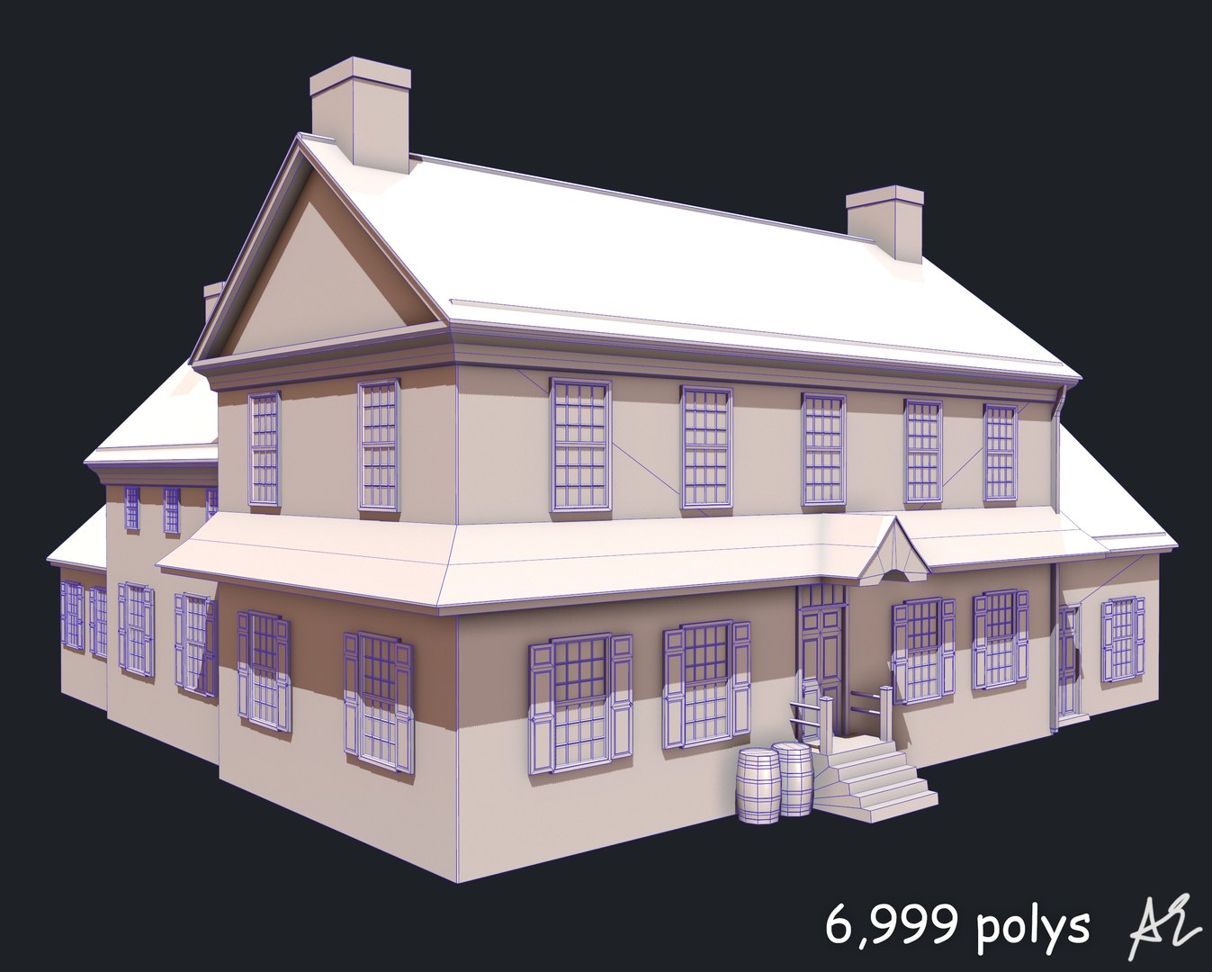 Ready Manor 3d Model