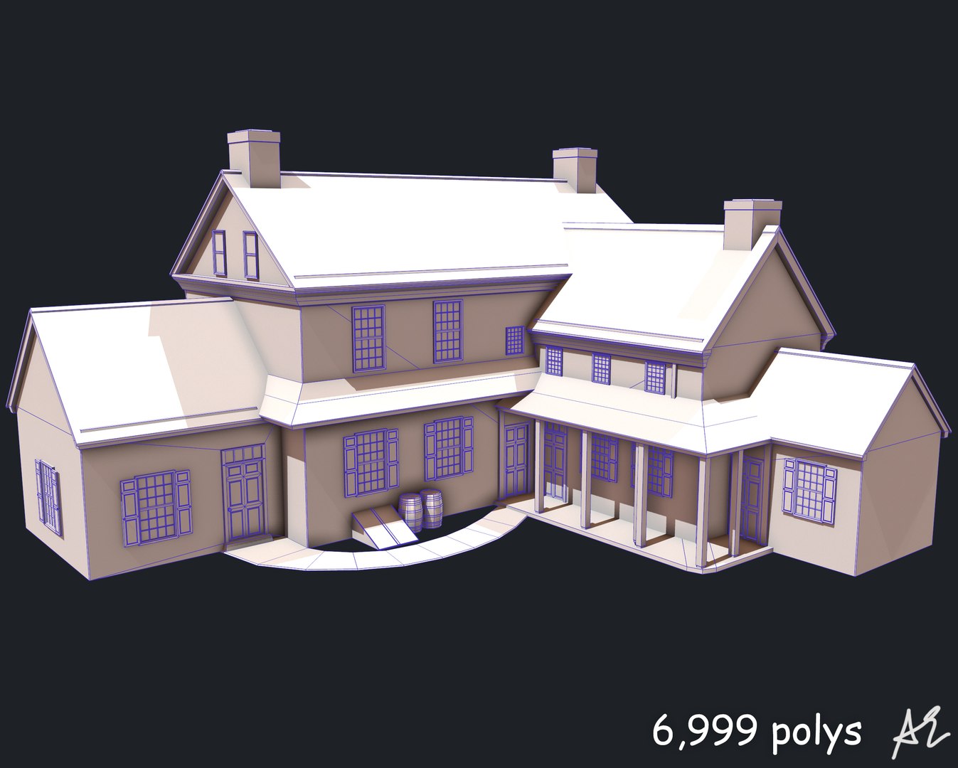 Ready Manor 3d Model