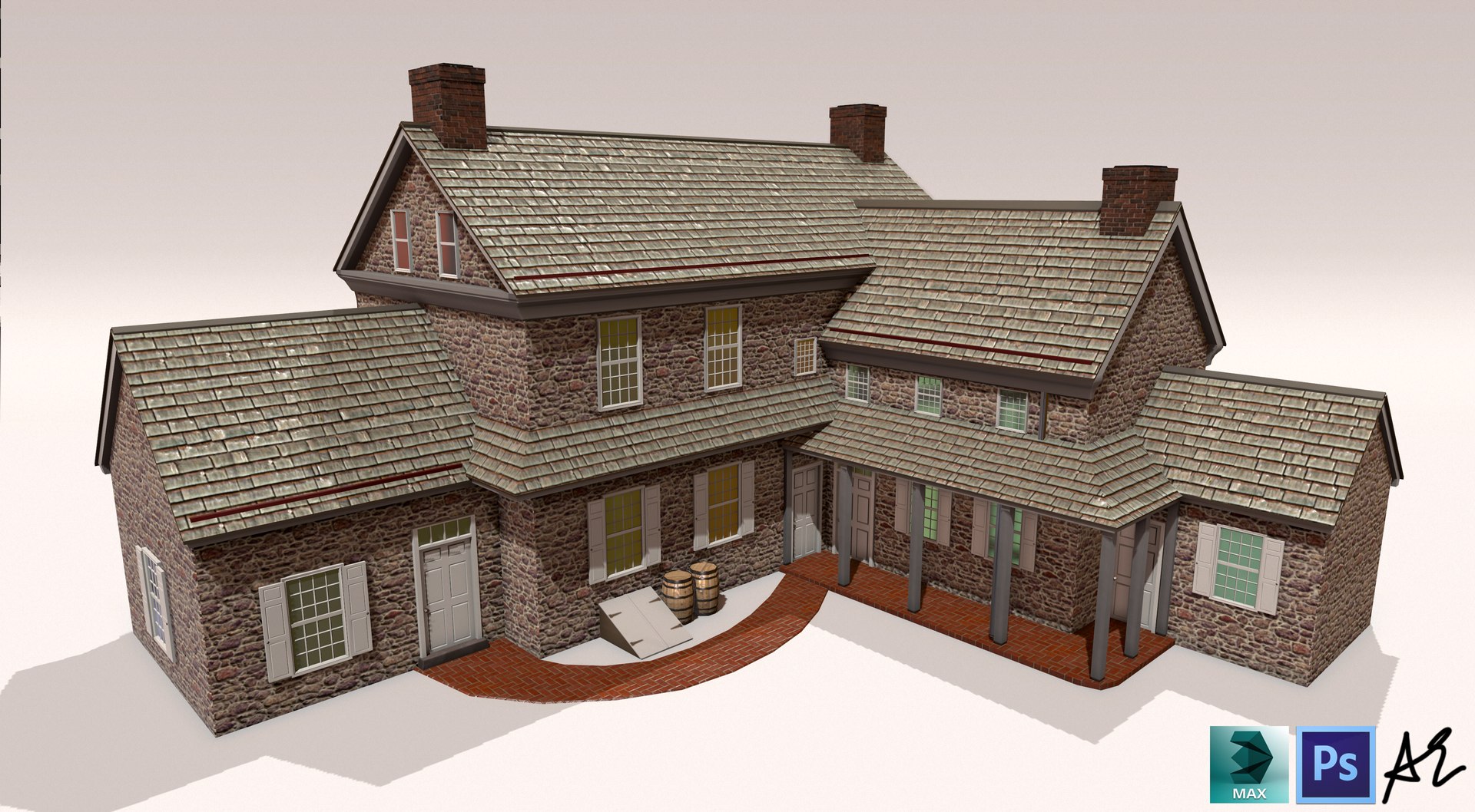 Ready Manor 3d Model