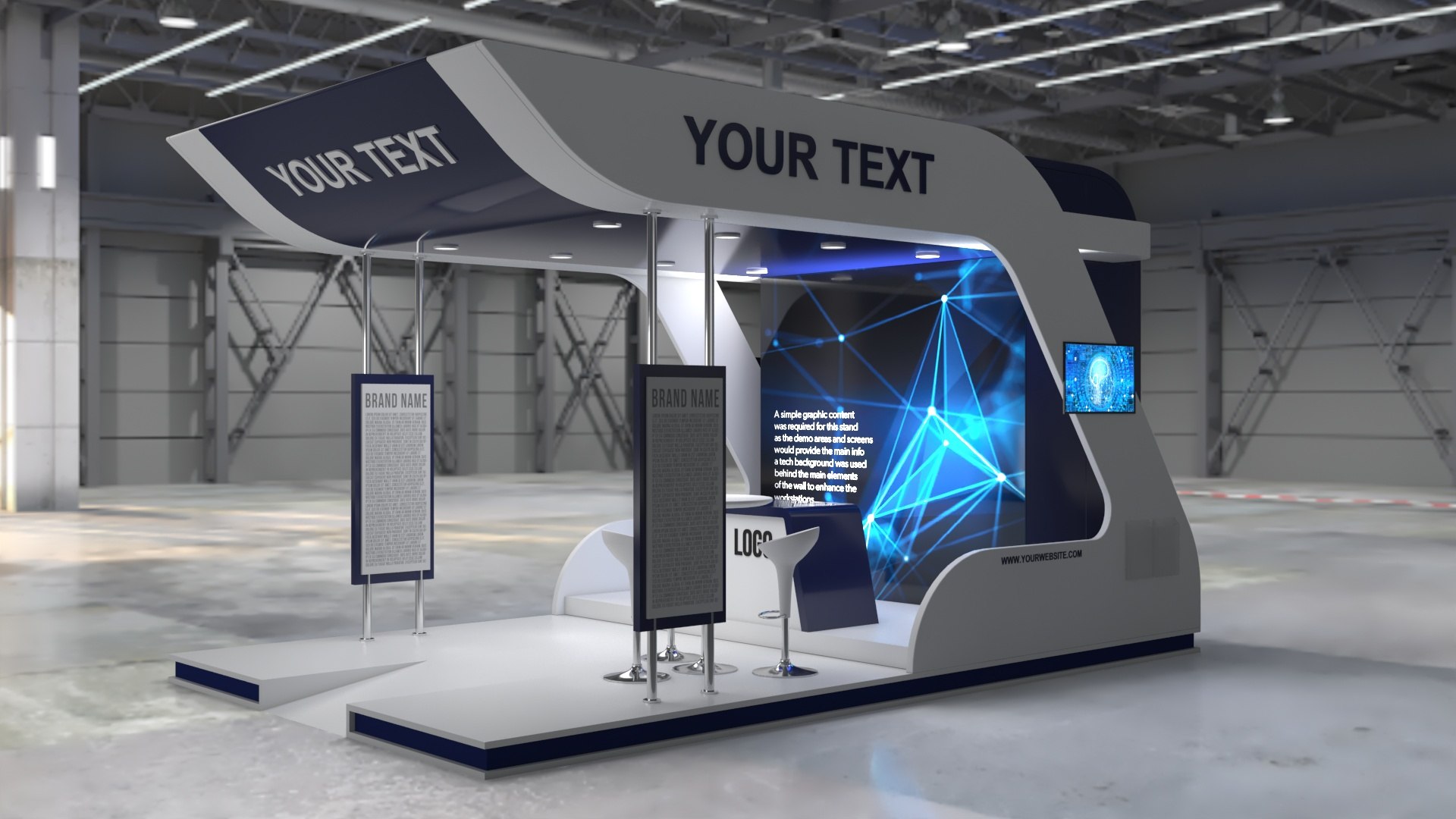 3D Exhibition Stand - TurboSquid 1769004