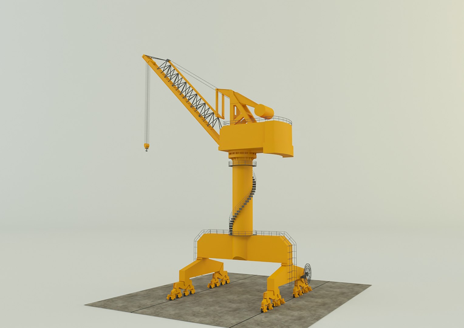 3D Shipyard Crane Model - TurboSquid 2069213