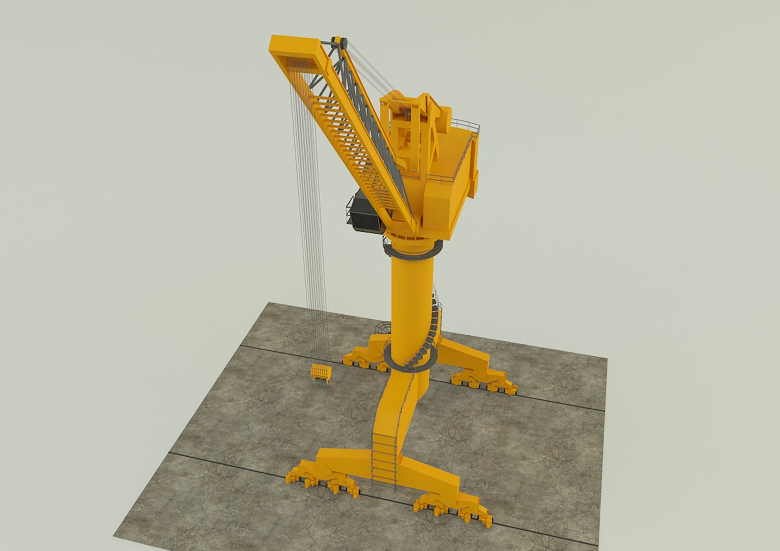 3D Shipyard Crane Model - TurboSquid 2069213