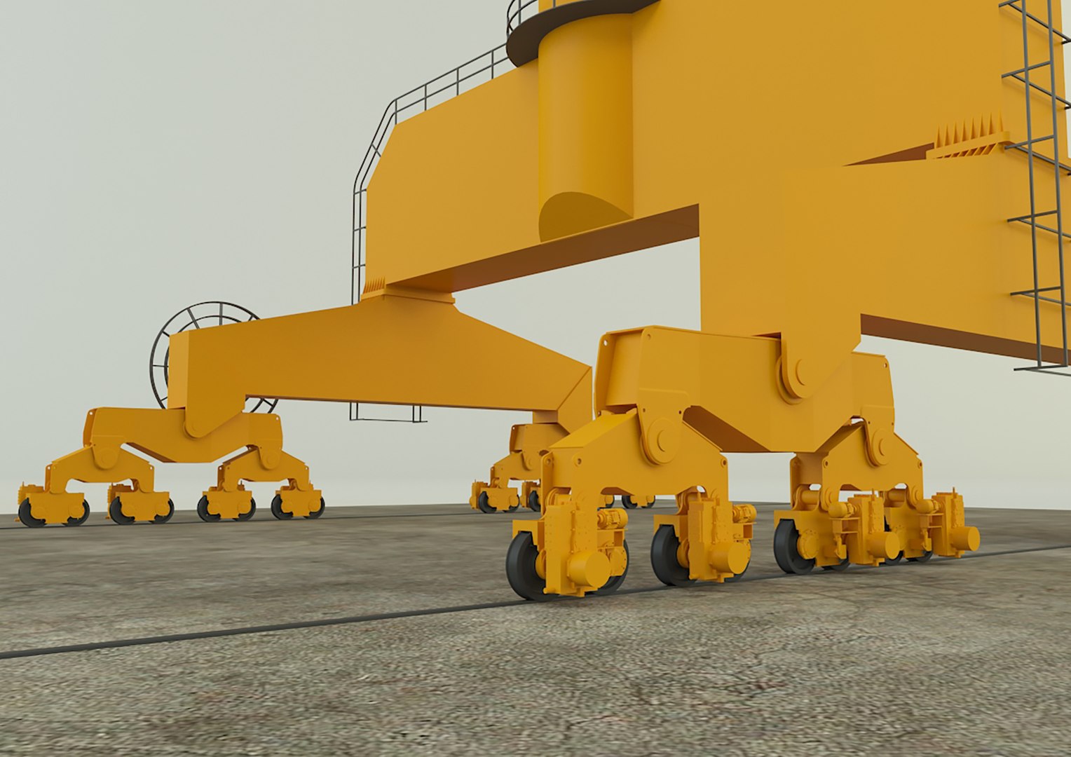 3D Shipyard Crane Model - TurboSquid 2069213