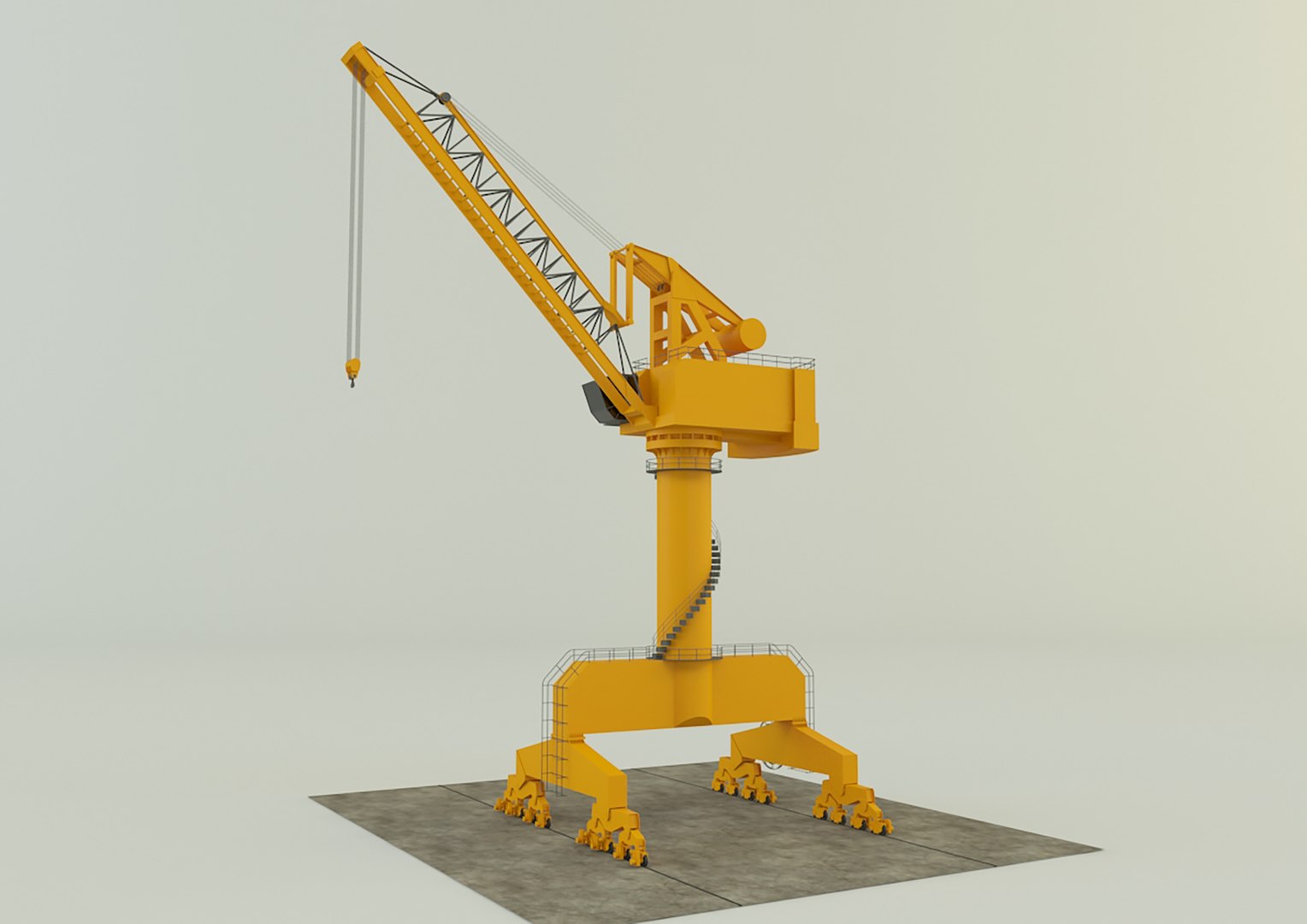 3D Shipyard Crane Model - TurboSquid 2069213