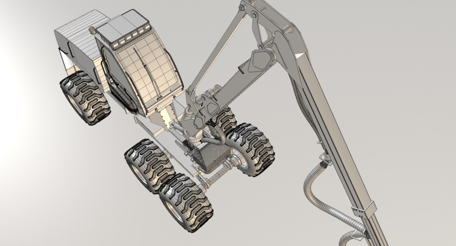 3d Lwo Tree Harvester Feller