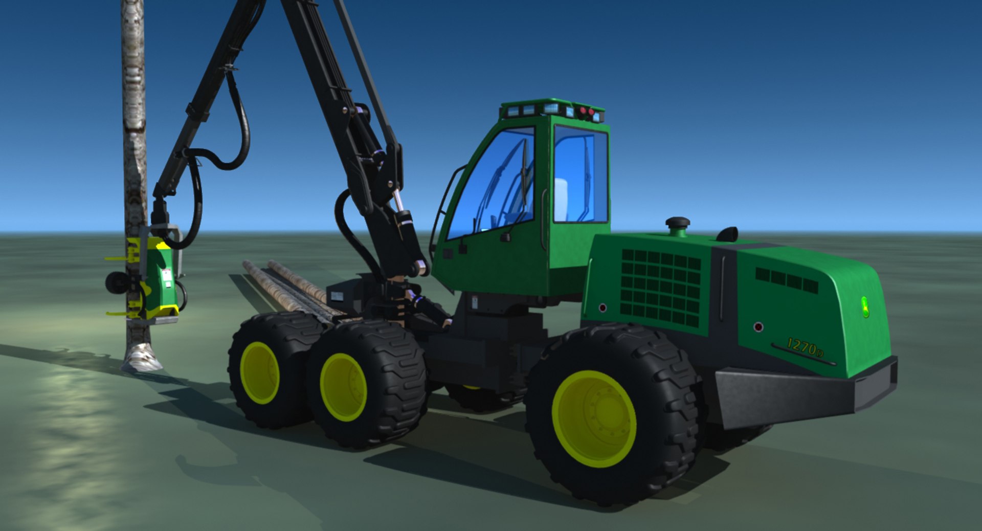 3d Lwo Tree Harvester Feller