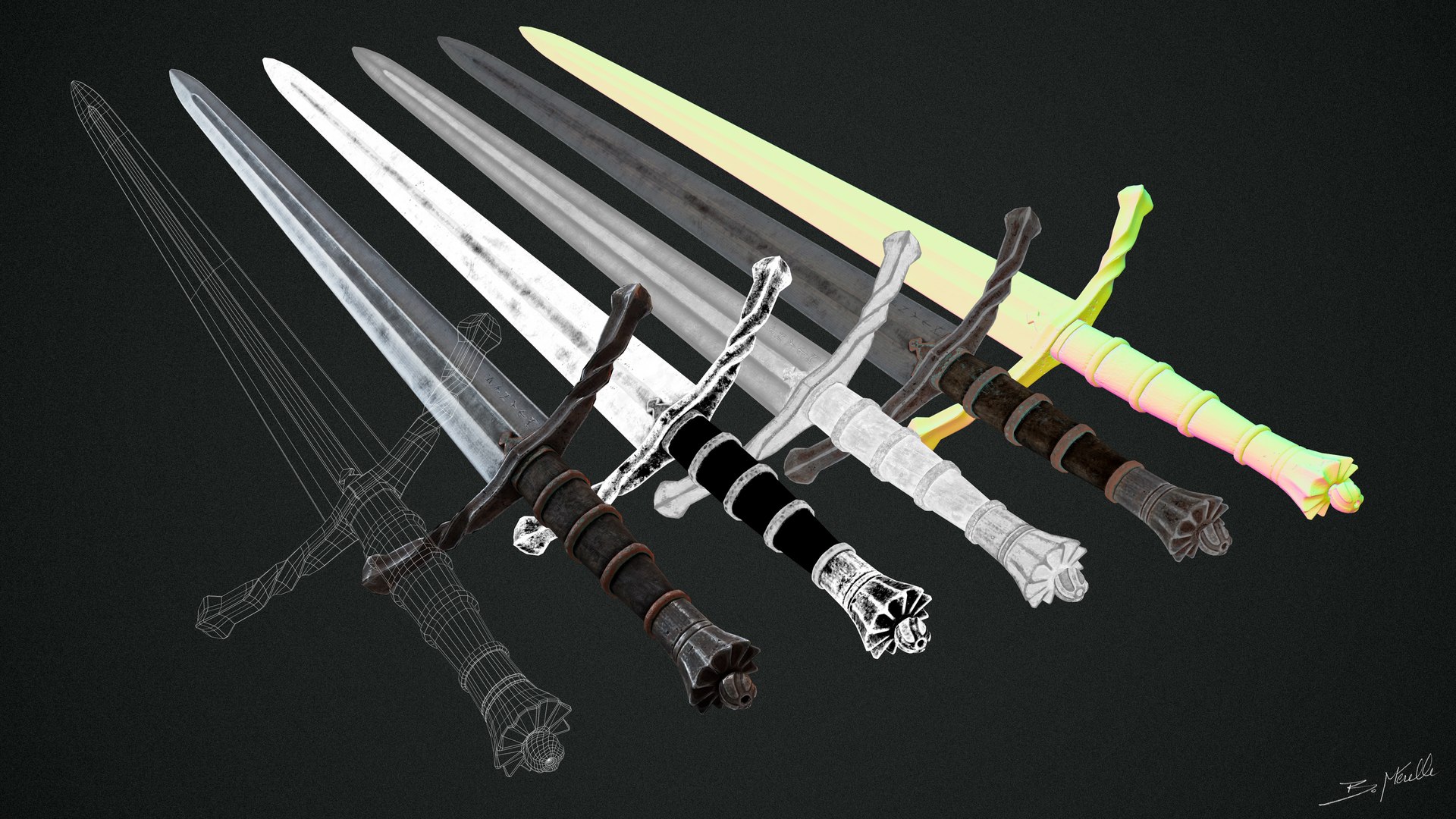 3D Medieval Longsword Model - TurboSquid 2050773