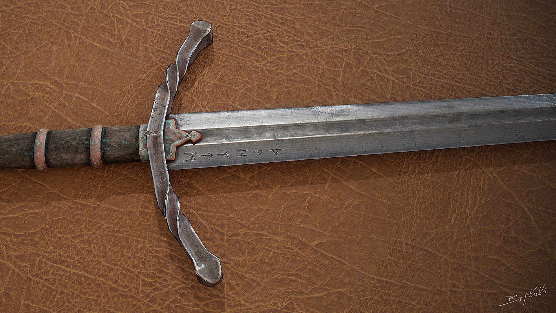 3D Medieval Longsword Model - TurboSquid 2050773