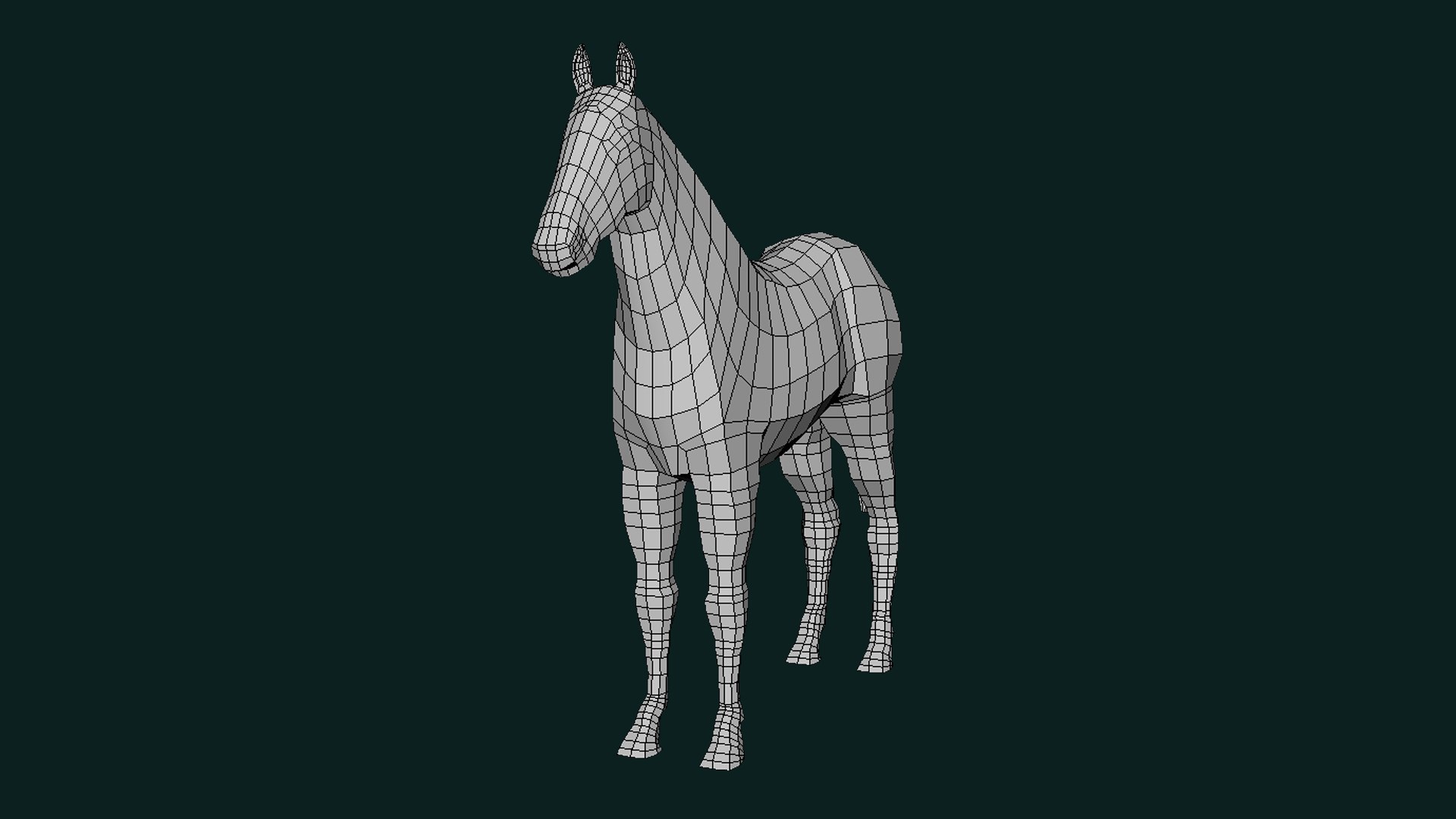Horse Low Poly Base Mesh 3D Model - TurboSquid 2380166