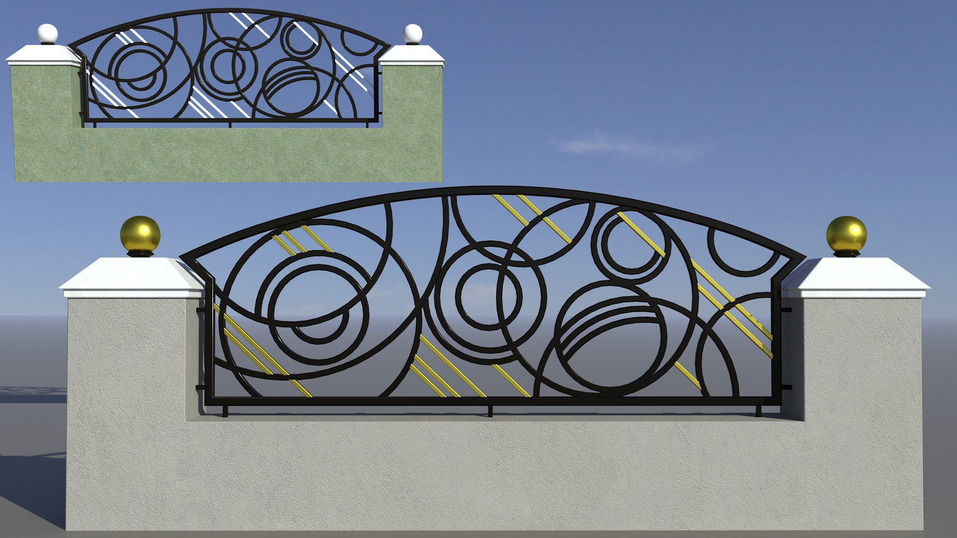 3D Architecture Fence Model - TurboSquid 1674887