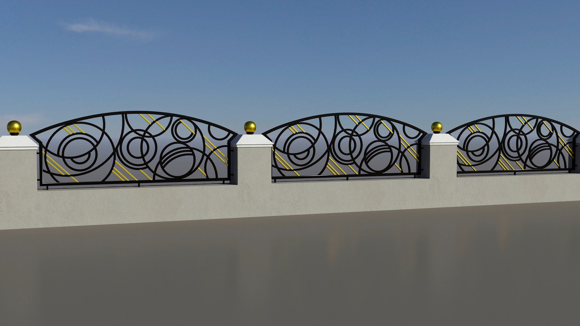 3D Architecture Fence Model - TurboSquid 1674887