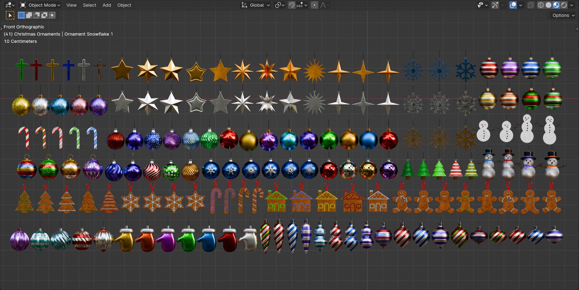 Christmas Ornaments Asset Pack 3D model - TurboSquid 2159316